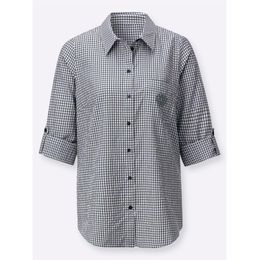WITT WEIDEN Longbluse in schwarz-wei&szlig;-kariert | Gr.: 42