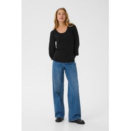 Kaffe Strickpullover KAdora Slim fit in Black Deep | Gr.: M