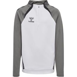 Hummel Halbrei&szlig;verschluss Jacke Daumenl&ouml;cher Hmllead Kinder in WHITE/STEEL GRAY | Gr.: 140