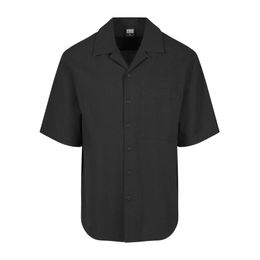 Urban Classics Herren Relaxed Seersucker Short Sleeve Shirt in black | Gr.: XL
