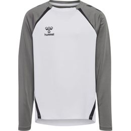Hummel Sweatshirt Daumenl&ouml;cher Hmllead Kinder in WHITE/STEEL GRAY | Gr.: 128
