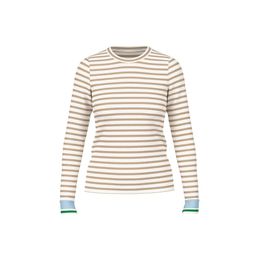MARC CAIN SPORTS Schmales Ringelshirt in Light Stone | Gr.: 40