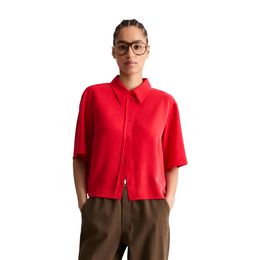 Marc O'Polo Kurzarmbluse MARC O'POLO DENIM "aus TENCEL&trade; Lyocell", Damen, Gr. L, carmine rot, Blusen