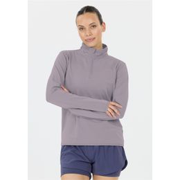 Endurance Damen Langarmshirt "VIRONIC W Waffle"lila, Gr. 44, meliert, unifarben, 92% Polyester, 8% Elasthan, Shirts, mit atmungsaktiver Eigenschaft