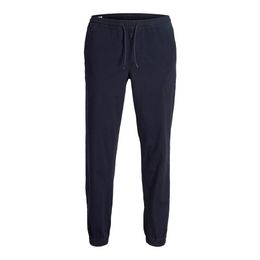 Jack & Jones Schlupfhose JACK & JONES "JPSTGORDON DYLAN JOGGER", Herren, Gr. S, N-Gr, schwarz navy, Web, Obermaterial: 98% Baumwolle, 2% Elasthan, unifarben, regular fit lang, Hosen Schlupfhose, Baumwollmischung, regular fit