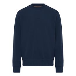 Sweatshirt BOSS Orange "WeSmallcrew", Herren, Gr. 4XL, open blau464, Sweatware, Obermaterial: 100% Baumwolle, unifarben, casual, relaxed fit, Rundhals, Sweatshirts Sweatshirt, mit Logo auf der Brust
