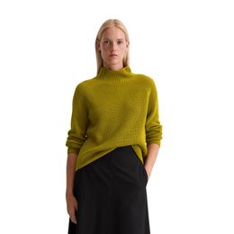 Marc O'Polo Strickpullover MARC O'POLO "aus Organic Cotton", Damen, Gr. L, bright pea, Obermaterial: 100% Baumwolle, unifarben, casual, Pullover Strickpullover