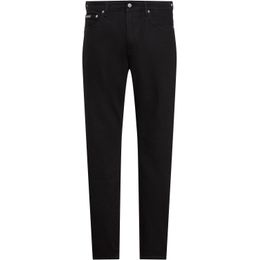 Slim-fit-Jeans Calvin Klein Jeans "SLIM TAPER", Damen, Gr. 32, L&auml;nge 32, ck classic schwarz, Denim/Jeans, Obermaterial: 98% Baumwolle, 2% Elasthan, gerade, unten schmal lang, Jeans Slim-fit-Jeans, mit Markenlabel