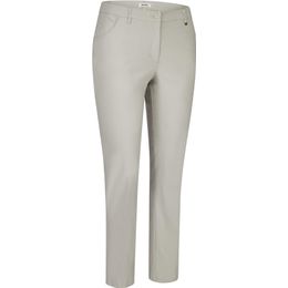 5-Pocket-Hose KjBRAND "Betty Bengaline", Damen, Gr. 42, N-Gr, silber, Hosen 5-Pocket-Hose, in bequemer Form