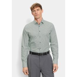 Businesshemd OLYMP "OLYMP Level Five 24/Seven, body fit, Modern Kent", Herren, Gr. 39, Normaler Arm, hellgr&uuml;n, 64% Baumwolle, 27% Polyester, 9% Elasthan, Hemden