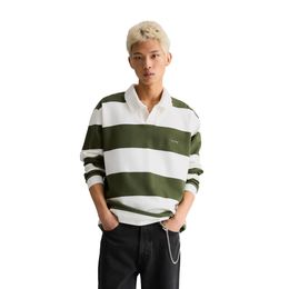 Marc O'Polo Sweatshirt MARC O'POLO DENIM "mit gedrucktem Streifenmuster", Herren, Gr. XL, dunkelgr&uuml;n, Obermaterial: 100% Baumwolle, unifarben, regular fit, Rippb&uuml;ndchen, Sweatshirts Sweatshirt