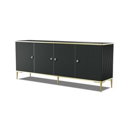 H&ouml;ffner Sideboard schwarz Ma&szlig;e (cm): B: 182 H: 73 &raquo; H&ouml;ffner