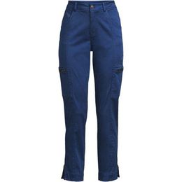 LANDS' END 7/8-Cargohose aus Lyocell-Mischung Mid Waist, Damen,  Blau, Baumwolle/Lyocell (Viskose)/Baumwoll-Mischung, by Lands' End