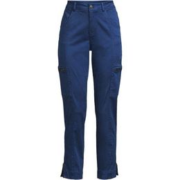 LANDS' END 7/8-Cargohose aus Lyocell-Mischung Mid Waist, Damen,  Blau, Baumwolle/Lyocell (Viskose)/Baumwoll-Mischung, by Lands' End