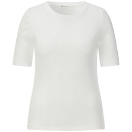 Knowledge Cotton Apparel Damen-Rippenshirt S Wei&szlig;