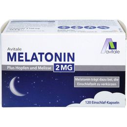 Avitale Melatonin 2 mg plus Hopfen und Melisse Kapseln 120 St