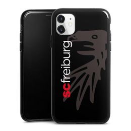 DeinDesign iPhone 11 Handy Silikon H&uuml;lle Case schwarz Handyh&uuml;lle Sc Freiburg Logo Official Licensed Product
