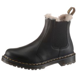 Chelseaboots Dr. Martens "Leonore", Damen, Gr. 37, schwarz, Elastischer Einsatz, Leder, Schuhe Chelseaboots, Chunky Boots, Plateau Schuh, Boots mit Warmfutter, Topseller