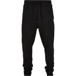 Stoffhose Urban Classics "Urban Classics Herren Super Light Jersey Pants", Herren, Gr. M, US-Gr&ouml;&szlig;en, schwarz, 100% Baumwolle, unifarben, loose fit, Hosen Stoffhose