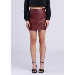 Lederrock Freaky Nation "Skirt-FN", Damen, Gr. XL(42), beere, Oberstoff: 100% Leder; Futter: 100% Polyester, R&ouml;cke