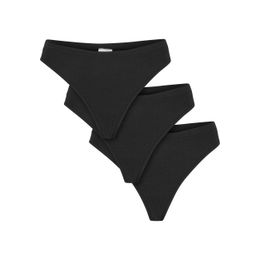 Panty Urban Classics "Urban Classics Ladies Rip Tanga 3-Pack", Damen, Gr. XL, blk, blk, blk, 92% Nylon, 8% Elasthan, unifarben, Unterhosen Panty