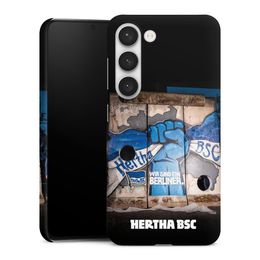DeinDesign Galaxy S23 Handy Premium Case Smartphone Handyh&uuml;lle Schutzh&uuml;lle matt Hertha Bsc Wall Official Licensed Product Premium Case