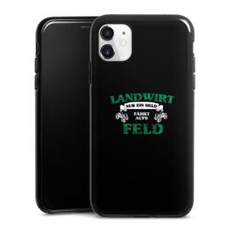 DeinDesign iPhone 11 Handy Silikon H&uuml;lle Case schwarz Handyh&uuml;lle Farmer Wisdom Tractor