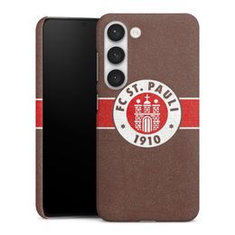 DeinDesign Galaxy S23 Handy Premium Case Smartphone Handyh&uuml;lle Schutzh&uuml;lle matt Fc St. Pauli Logo Official Licensed Product Premium Case