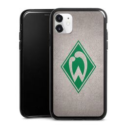 DeinDesign iPhone 11 Handy Silikon H&uuml;lle Case schwarz Handyh&uuml;lle Sv Werder Bremen Concrete Official Licensed Product