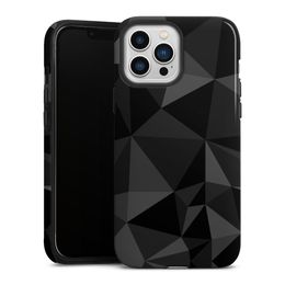 DeinDesign iPhone 13 Pro Max Handy Panzer Handyh&uuml;lle robuste Outdoor H&uuml;lle Schutzh&uuml;lle gl&auml;nzend Abstract Muster Geometric Tough Case