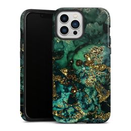 DeinDesign iPhone 13 Pro Max Handy Panzer Handyh&uuml;lle robuste Outdoor H&uuml;lle Schutzh&uuml;lle gl&auml;nzend Muster Glitzer Marble Tough Case