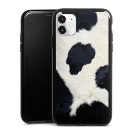 DeinDesign iPhone 11 Handy Silikon H&uuml;lle Case schwarz Handyh&uuml;lle Animal Print Cow Skin Animal Look