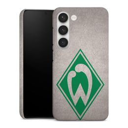DeinDesign Galaxy S23 Handy Premium Case Smartphone Handyh&uuml;lle Schutzh&uuml;lle matt Concrete Official Licensed Product Sv Werder Bremen Premium Case
