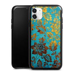 DeinDesign iPhone 11 Handy Silikon H&uuml;lle Case schwarz Handyh&uuml;lle Flowers Vintage Ornament