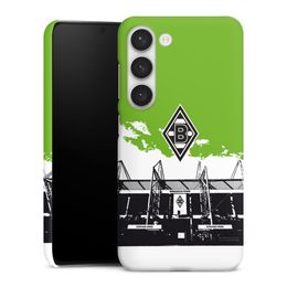 DeinDesign Galaxy S23 Handy Premium Case Smartphone Handyh&uuml;lle Schutzh&uuml;lle matt Merchandise Borussia M&ouml;nchengladbach Stadium Premium Case