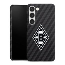 DeinDesign Galaxy S23 Handy Premium Case Smartphone Handyh&uuml;lle Schutzh&uuml;lle matt Borussia M&ouml;nchengladbach Carbon Gladbach Premium Case