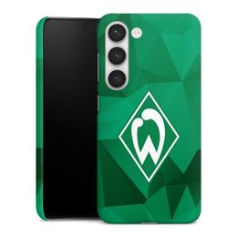 DeinDesign Galaxy S23 Handy Premium Case Smartphone Handyh&uuml;lle Schutzh&uuml;lle matt Camouflage Sv Werder Bremen Official Licensed Product Premium Case