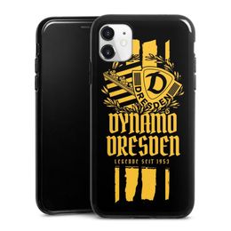DeinDesign iPhone 11 Handy Silikon H&uuml;lle Case schwarz Handyh&uuml;lle Sg Dynamo Dresden Statement Sgd