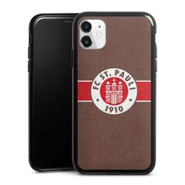 DeinDesign iPhone 11 Handy Silikon H&uuml;lle Case schwarz Handyh&uuml;lle Logo Official Licensed Product Fc St. Pauli