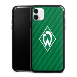 DeinDesign iPhone 11 Handy Silikon H&uuml;lle Case schwarz Handyh&uuml;lle Carbon Sv Werder Bremen Official Licensed Product
