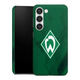 DeinDesign Galaxy S23 Handy Premium Case Smartphone Handyh&uuml;lle Schutzh&uuml;lle matt Sv Werder Bremen Official Licensed Product Coat Of Arms Premium Case