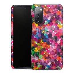 DeinDesign Galaxy S20 FE Handy Premium Case Smartphone Handyh&uuml;lle Schutzh&uuml;lle matt Water Colour Colourful Points Premium Case