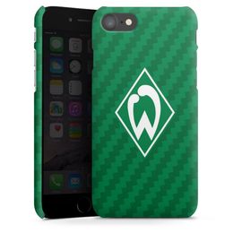 DeinDesign iPhone SE (2020) Handy Premium Case Smartphone Handyh&uuml;lle Schutzh&uuml;lle matt Carbon Official Licensed Product Sv Werder Bremen Premium Case