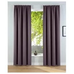 Verdunkelungsvorhang OTTO HOME "Solana, Gardinen mit Kr&auml;uselband, Vorh&auml;nge, Wohnzimmer, modern" Gr. 2, grau (anthrazit), B:140cm H:175cm, Polyester, Gardinen, 2er-Set Verdunklungsvorhang mit Thermofunktion, Bestseller, einfarbig