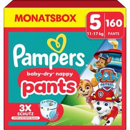 Pampers Baby Pants Baby Dry Gr.5 Junior (11-17 kg) Limited Edition Paw Patrol, Monatsbox