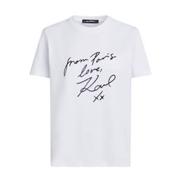K by KARL LAGERFELD Karl Lagerfeld T-Shirt 'With Love' Damen Gr&ouml;&szlig;e XXL schwarz / wei&szlig;