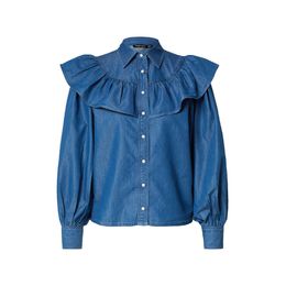 Nasty Gal Bluse Damen Gr&ouml;&szlig;e M blue denim