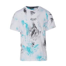 Koroshi T-Shirt Herren Gr&ouml;&szlig;e XXXL aqua / schwarz / wei&szlig;