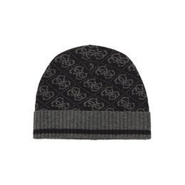 Guess M&uuml;tze 'MILANO KNIT BEANIE' Herren Gr&ouml;&szlig;e 57/58 graumeliert / schwarz
