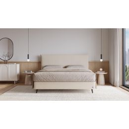 BRUNO Boxspringbett Prestige 200x200cm in Beige | 6 Farben & 4 Kopfteile w&auml;hlbar | Luxus 27 cm Pulse-Latex-Matratze | Made in Germany